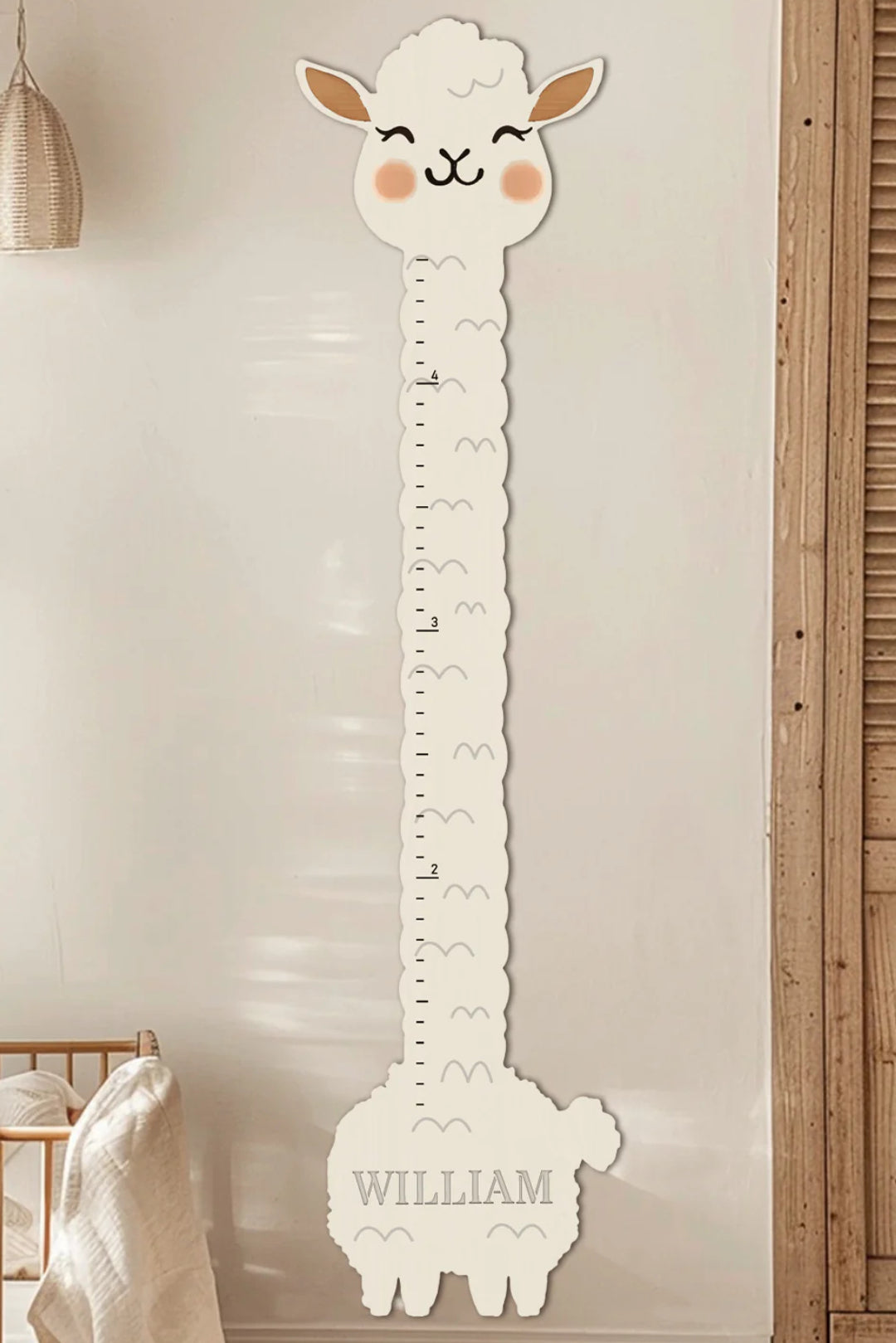 Personalized Wooden Llama Growth Chart Ruler - Botowe